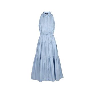 Ralph Lauren Robe longue ray&eacute; en coton