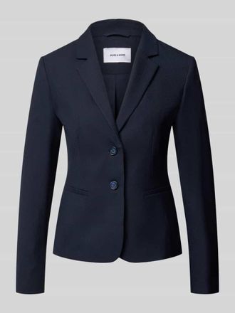 More & More Slim Fit Blazer aus elastischem Viskose-Mix mit Knopfleiste