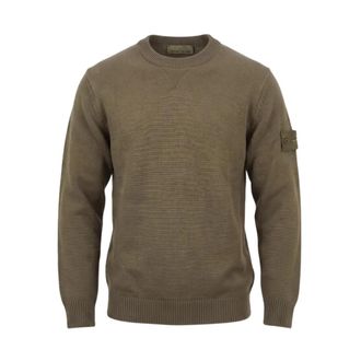 Stone Island Rundhals-Pullover - - Knitwear - Herren - Gr&uuml;n - M
