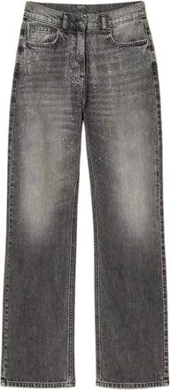 Twinset Femme, Jeans, Gris, Taille: W25 Jeans Cinq Poches avec Strass