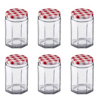 Westmark 6 Gläser mit Twist-off Schraubdeckel, Eckig, Füllvolumen: 190 ml, ø 58 mm, Glas, 66452270