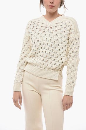 Stella McCartney Durchbrochenes Oberteil aus Baumwollmischung mit Cut-out-Details Stella McCartney