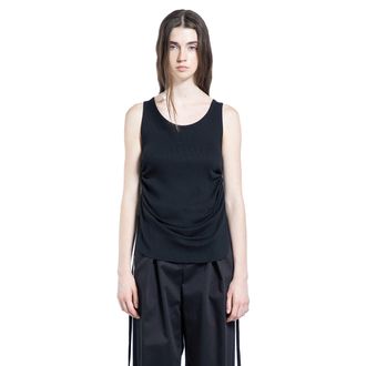 Ann Demeulemeester Mara Wrinkled Cropped Tank Top