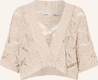 Antonelli Antonelli Firenze Strickjacke Mit Pailletten beige