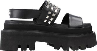 Yellow Femme, Chaussures, Noir, Taille: 40 EU Studded Flat Sandales