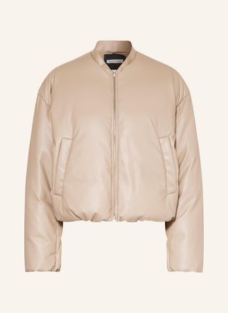 Mrs & Hugs Mrs & Hugs Daunenjacke In Lederoptik beige