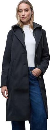 Street One 2005468 Manteau à Revers avec incrustations, Bleu Obsidienne, 44 Femme