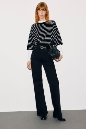 Gerard Darel Pull en laine &agrave; rayures - RAYA - Platine