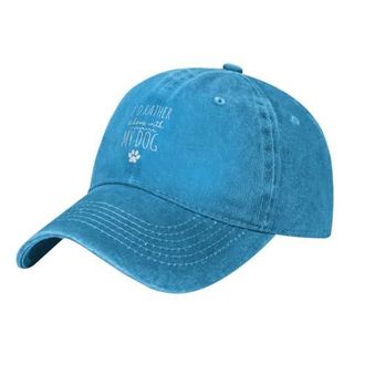Generic Je Pr&eacute;f&eacute;rerais &Ecirc;tre &Agrave; La Maison avec Mon Chien Homme Femme Hip-Hop Cap D&eacute;contract&eacute; Snapback Cap R&eacute;tro Ancien Casquette De Baseball pour Sport Toutes L