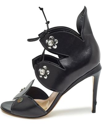 Fendi sandales en cuir 80 mm - Noir