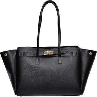 Isabella Rhea Schwarz Rindsledertasche