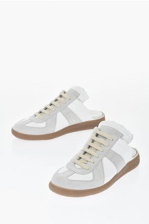 Maison Margiela MM22 Flache Mule-Fit-Sneaker Aus Leder Gr&ouml;&szlig;e 35,5