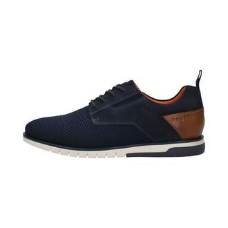 Bugatti Herren Sneaker, M&auml;nner Schn&uuml;rer, Wechselfu&szlig;bett,Schnuerer,stra&szlig;enschuhe,Strassenschuhe,Schnuerung,Low-tie,dunkelblau (4141),41 EU / 7 UK