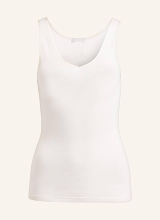 Hanro Top Woolen Silk Aus Merinowolle Mit Seide weiss