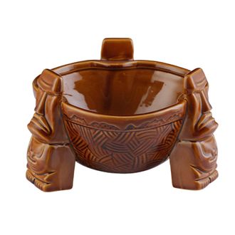 Colcolo 1000 Ml Keramik, Trinkgeschirr Trinkbecher Tiki Bowl f&uuml;r Restaurant, Brown