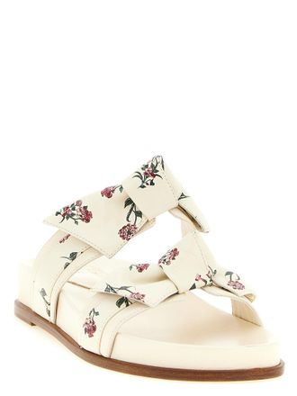 Alexandre Birman Womens White Cowhide Slides Shoe