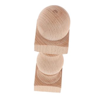 SOLUSTRE Unbehandelte Holzpfostenkappen 20x7,5cm Dekorative M&ouml;bel Endst&uuml;cke aus Massivholz f&uuml;r Bettpfosten Gardinenstangen Treppengel&auml;nder Selbstgemacht M&ouml;bel 