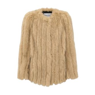 Stand Studio Stand Studio - Veste en fausse fourrure - Femme - Vestes - Beige - Taille: 38 FR