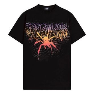 GCDS Gothic Lockeres Crop T-Shirt - - Tops - Herren - Schwarzk - S