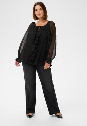 Kaffe Curve Langarmbluse Langarm-Bluse KCmilanna Große Größen