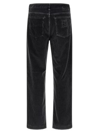 Fendi Mens Gray Cotton Casual Pants