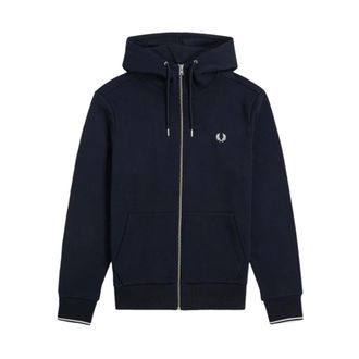 Fred Perry Zip-Sweatshirt mit durchgehendem Rei&szlig;verschluss - - Sweatshirts & Hoodies - Herren - Blau - 3XL