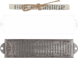 BESPORTBLE ULDIGI Metall Mezuzah mit Schriftrolle f&uuml;r Haust&uuml;r Retro Religi&ouml;se Segensrolle Dekoration Glatte Oberfl&auml;che 132mm J&uuml;discher Segensanh&auml;nger f&uuml;r Wohndek