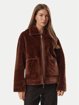 Marella Pelzmantel 2623456045 Braun Regular Fit