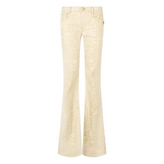 Roberto Cavalli Damen, Jeans, Beige, LGr&ouml;&szlig;e