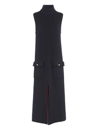 Barrie robe mi-longue à col roulé - Noir