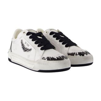 Zadig&Voltaire Womens Fly Wings Sneaker White Calfskin