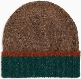 Gallo Gallo, Homme, Accessoires, Multicolore, Taille: ONE Size Bonnet c&ocirc;tel&eacute; avec revers contrastant