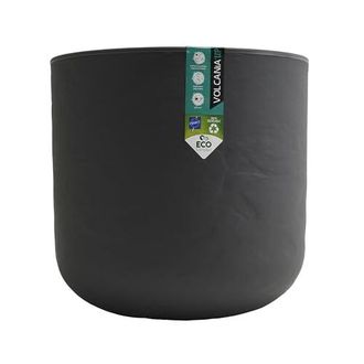 Eda Blumentopf, rund, 40 cm, VolcaniaUp 32,5 l, Steinoptik, einwandig, Wasserspeicherbereich, &Oslash; 38,5 x H.36,8 cm, Anthrazitgrau