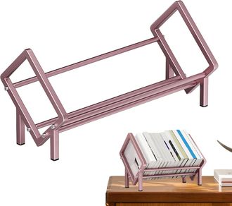 Generico Bücherregal-Organizer - Standting Carbon Steel Stand, Desktop Display Rack | Winkelverstellbares Hardcover Taschenvolumen mit einer Studio-Station mit