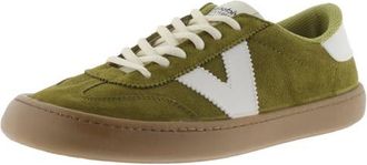 Victoria Basket Basse Unisexe Olmo Croûte De Cuir Barefoot & Pièces en Contraste & Semelle Caramel 1186103 pour Adulte Oliva 36