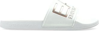 Emporio Armani Emporio Armani Ea7, Femme, Chaussures, Blanc, Taille: 40 EU Slides avec Logo Surdimensionn&eacute;