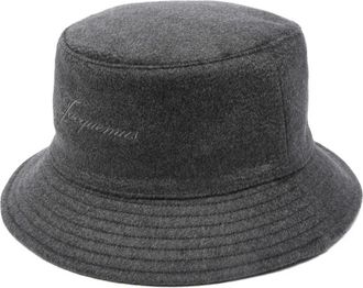 Jacquemus Femme, Accessoires, Gris, Taille: 58 CM Le Bob Cachemiro Bucket Hat