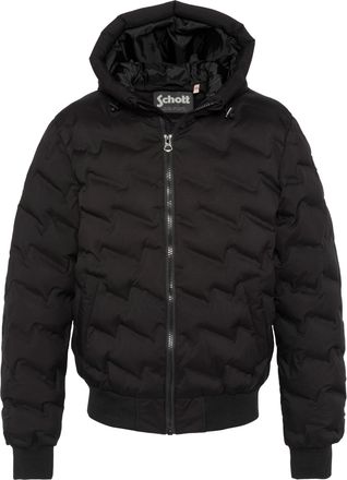 Schott NYC Herren Darmell1-noir-l Daunenjacke, Schwarz, L