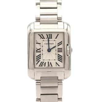 Cartier Pre-owned Tank Anglaise Stainless Steel Watch - - Pre-owned - Damen - Grau - ONE SIZE