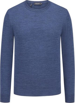 Maerz Rundhalspullover aus maschinewaschbarer Merinowolle in