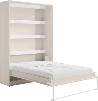 Vente-Unique Lit 2 Personnes Avec sommier - 140 x 200 cm - Beige - RAPILI