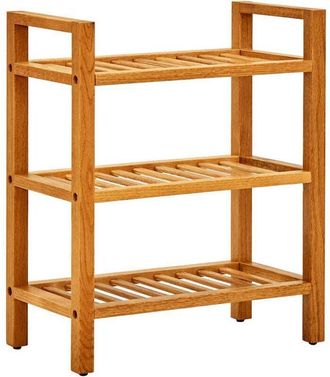 vidaXL Tag&egrave;re &agrave; chaussures &agrave; 3 niveaux 50x27x60 cm Ch&ecirc;ne massif