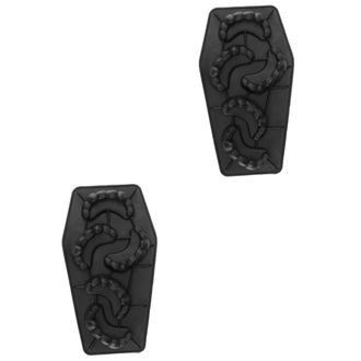 Cabilock 2 St&uuml;ck Halloween Eisw&uuml;rfelform Vampirz&auml;hne aus Schwarzem Fach Eisw&uuml;rfel und Schokoladenform Wiederverwendbar f&uuml;r DIY Eis Pudding und S&uuml;&szlig;igkeiten Einf