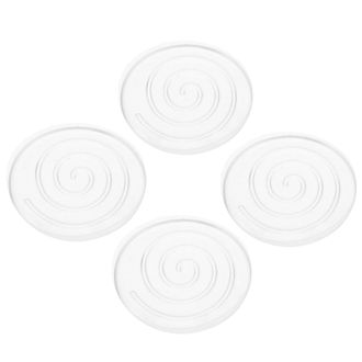 Artibetter Ipetboom 4 St&uuml;ck rutschfeste Transparente M&ouml;belgleiter mit Selbstklebender Oberfl&auml;che M&ouml;belfu&szlig;schutz f&uuml;r Hartholzb&ouml;den Ger&auml;uschd&auml;mpfend und Universell