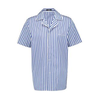 Balmain Blau & Wei&szlig; Gestreiftes Pyjamashirt - - Nightwear & Lounge - Herren - Blau - M