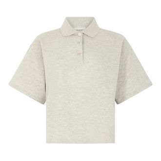 Saint Laurent Cassandre Polo Shirt - - Tops - Damen - Grau - S