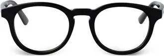 Alexander McQueen Eyewear lunettes de vue à monture ovale - Noir