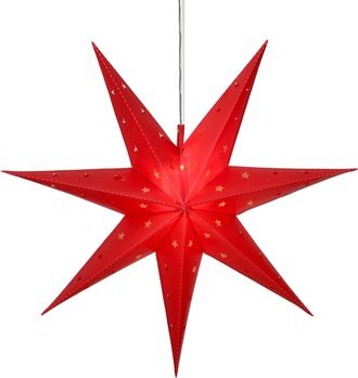 Eglo LED Weihnachtsstern zum Aufhängen Alice, Weihnachtsdeko Stern, Weihnachtsbeleuchtung, Kunststoff in rot, warmweiß, IP44