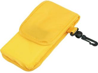 noTrash2003 Sac de courses en polyester 190T résistant pliable dans son propre sac avec mousqueton et longues anses env. 38 x 42 cm, jaune, Moderne