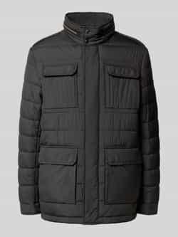 Bugatti Steppjacke mit Stehkragen und Pattentaschen